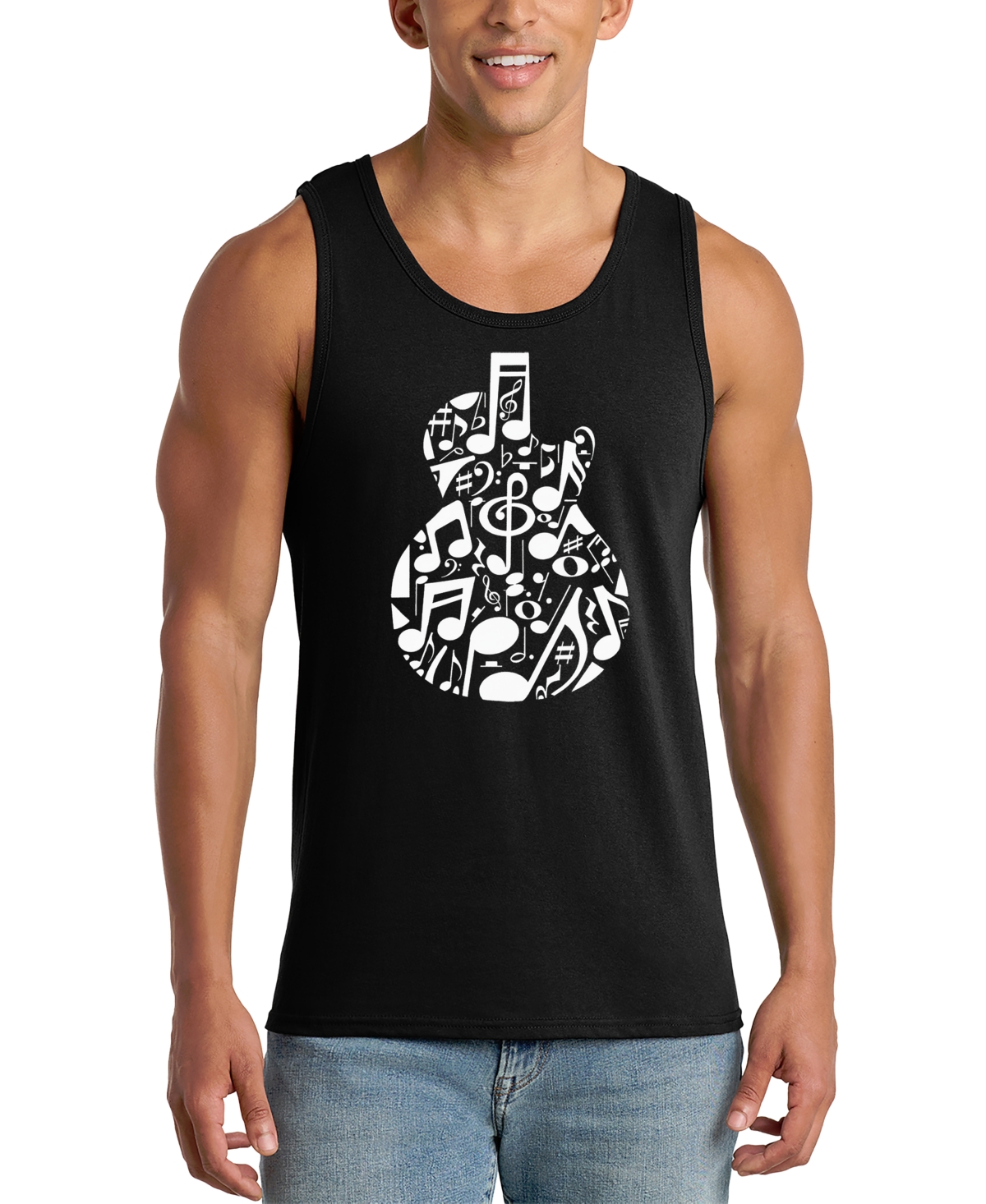 Click here for La Pop Art Mens Music Notes Acoustic Guitar Word A... prices