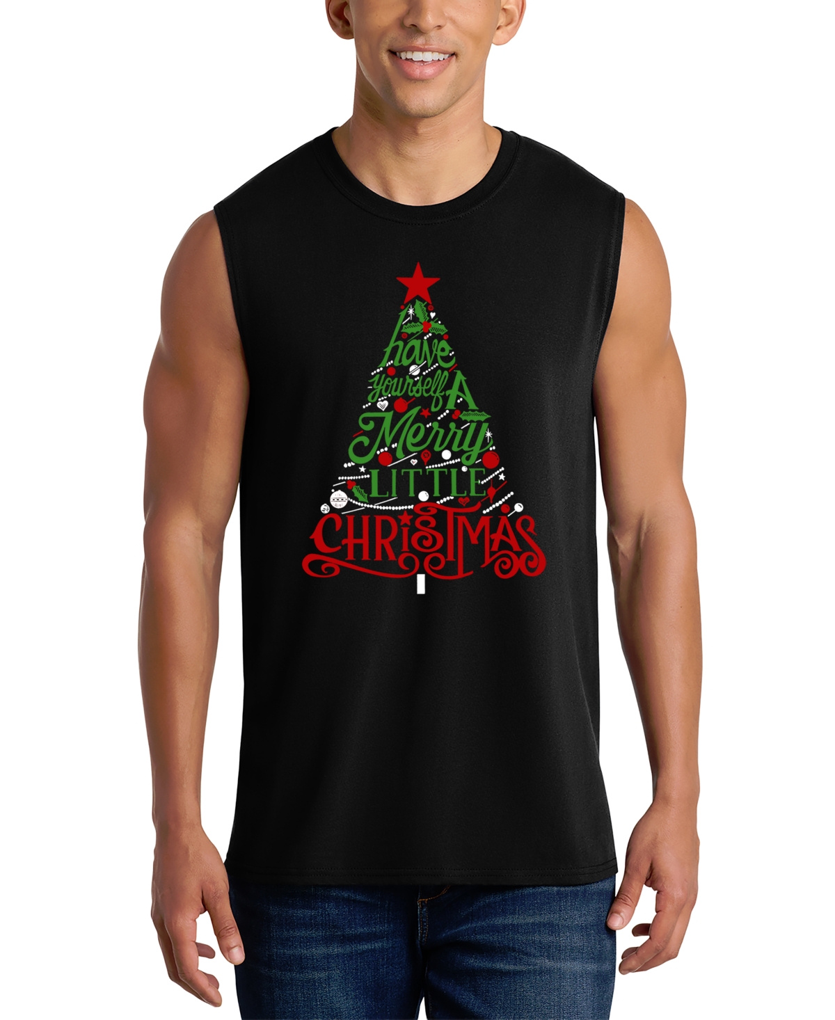 Click here for La Pop Art Mens Crewneck Graphic Tank Top - Black prices