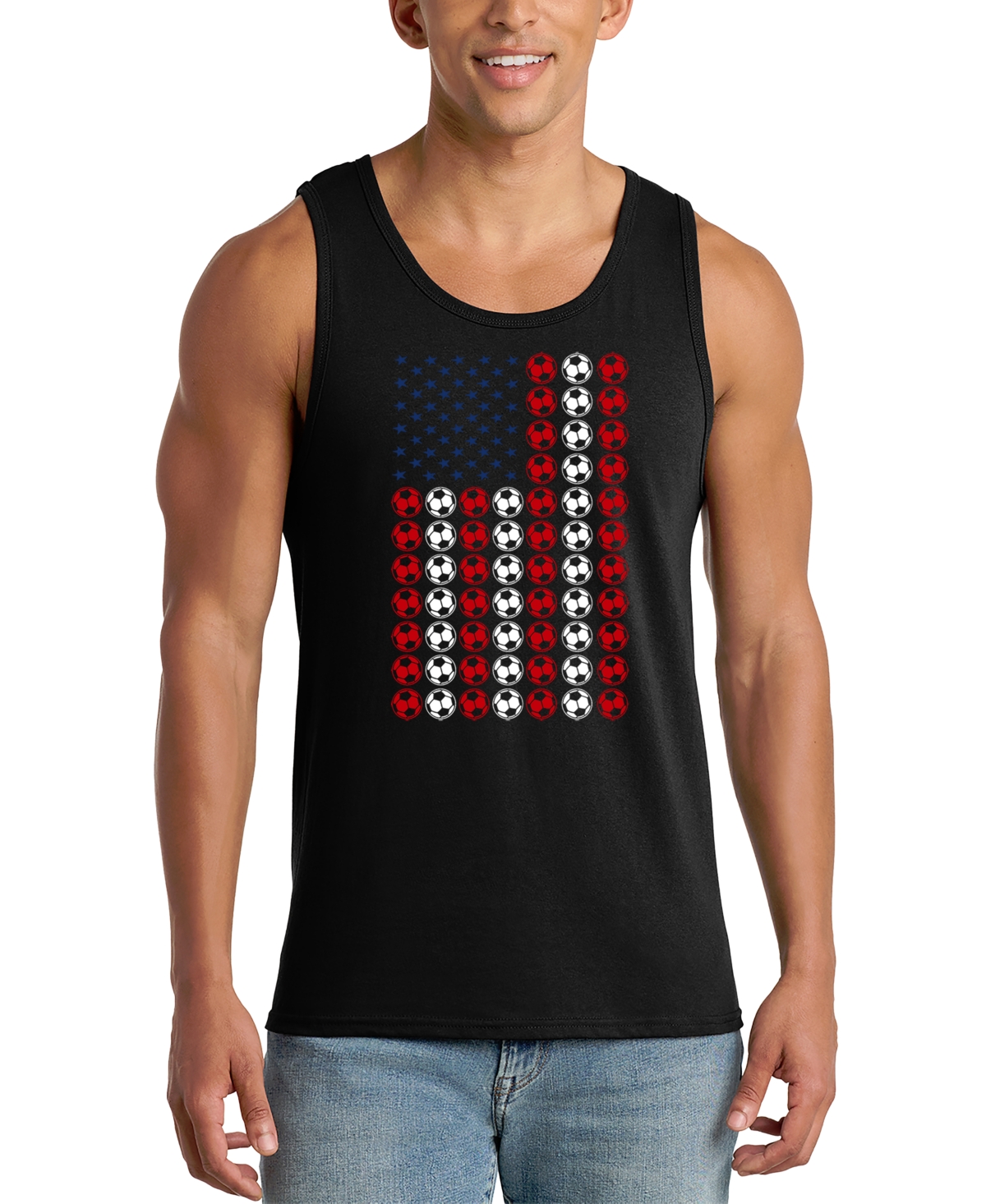 Click here for La Pop Art Mens Soccer Ball American Flag Graphic... prices