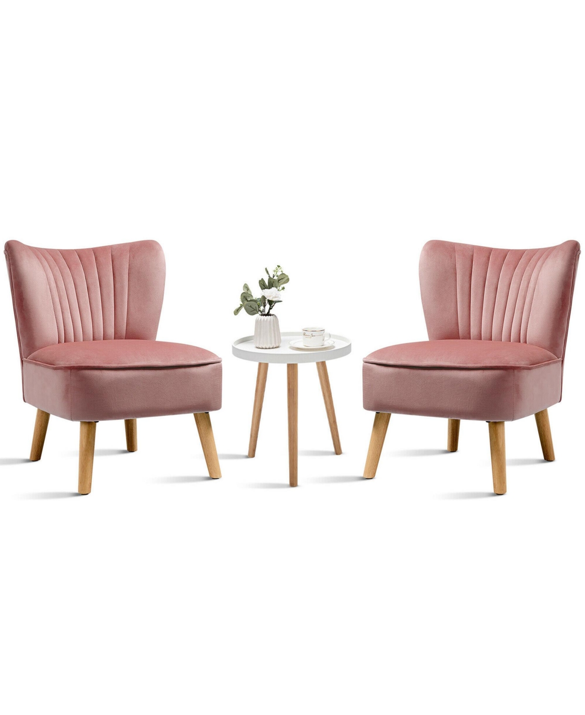 Click here for Gymax 3pieces Accent Chair and End Table Set 2piec... prices