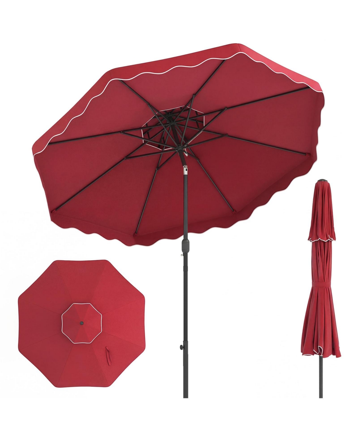 Click here for Gymax 9 Feet Patio Umbrella With Push Button Tilt... prices