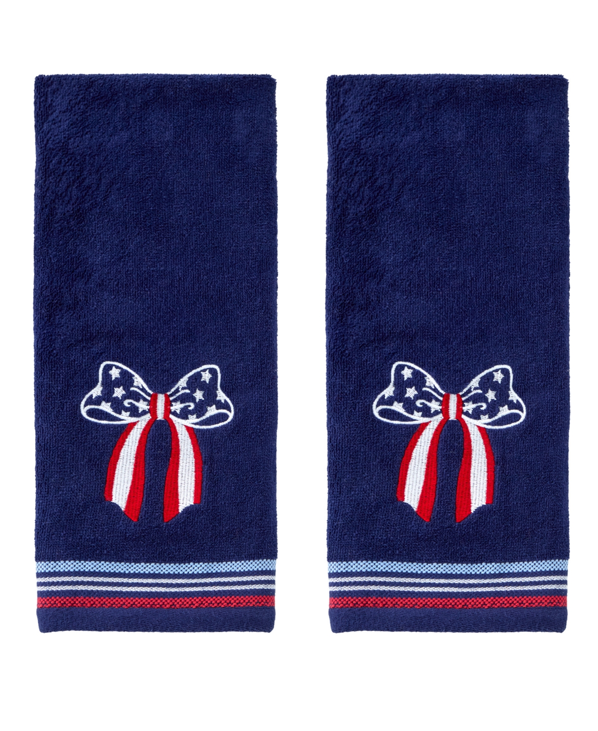 Click here for Skl Home Americana Bow Embroidered 2-Pc.Hand Towel... prices