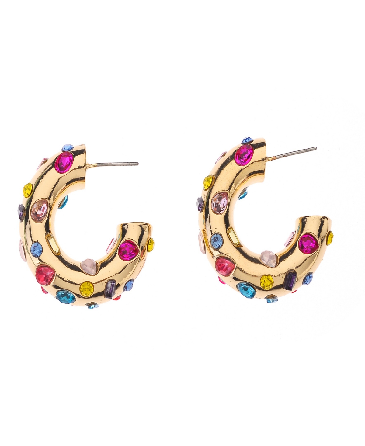 Click here for Nicole Miller Gold-Tone Small Hoop Stud Earrings -... prices