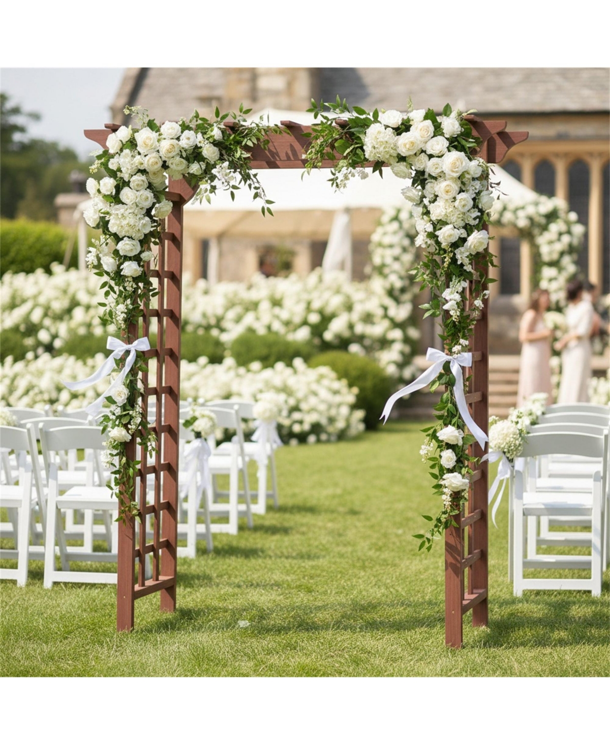 Click here for Clihome Wooden Wedding Arch  Wood Trellis for Plan... prices