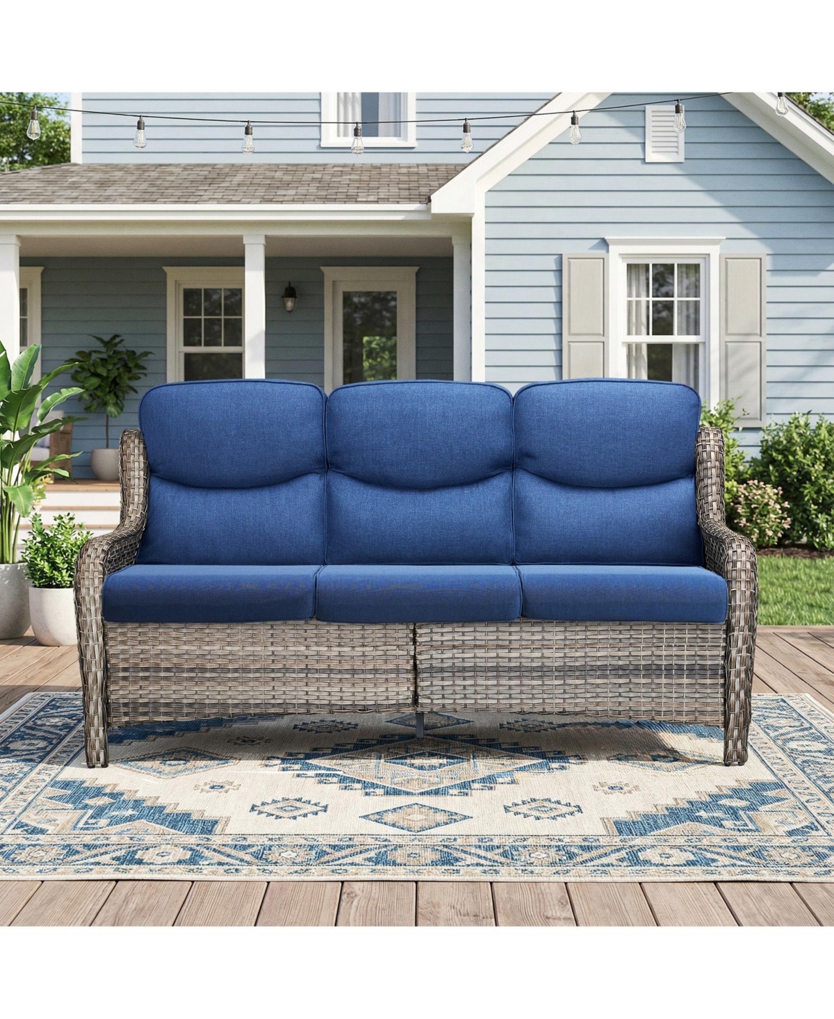 Click here for Pocassy Outdoor Patio Couch Sofa  All Weather Wick... prices