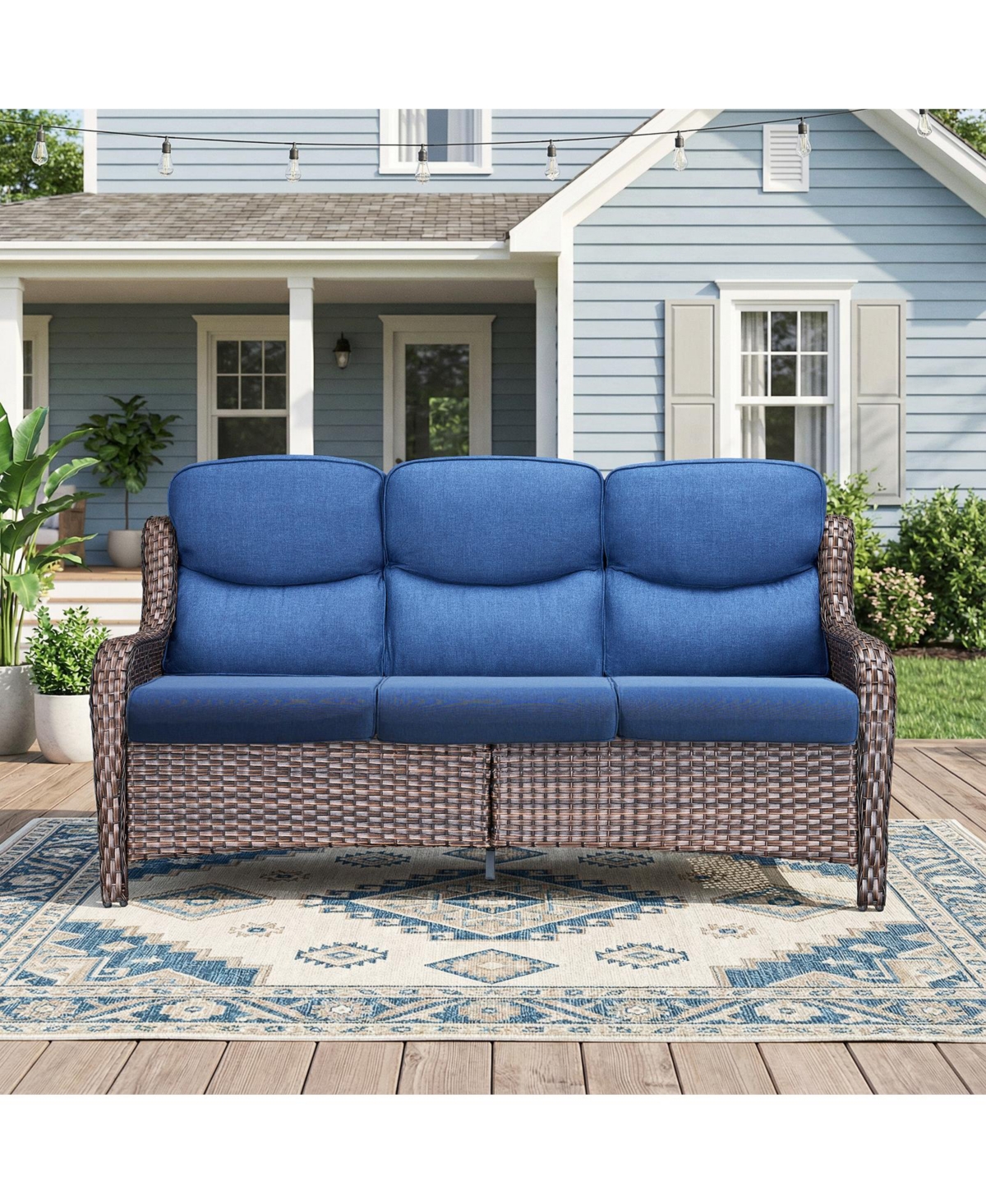 Click here for Pocassy Outdoor Patio Couch Sofa  All Weather Wick... prices