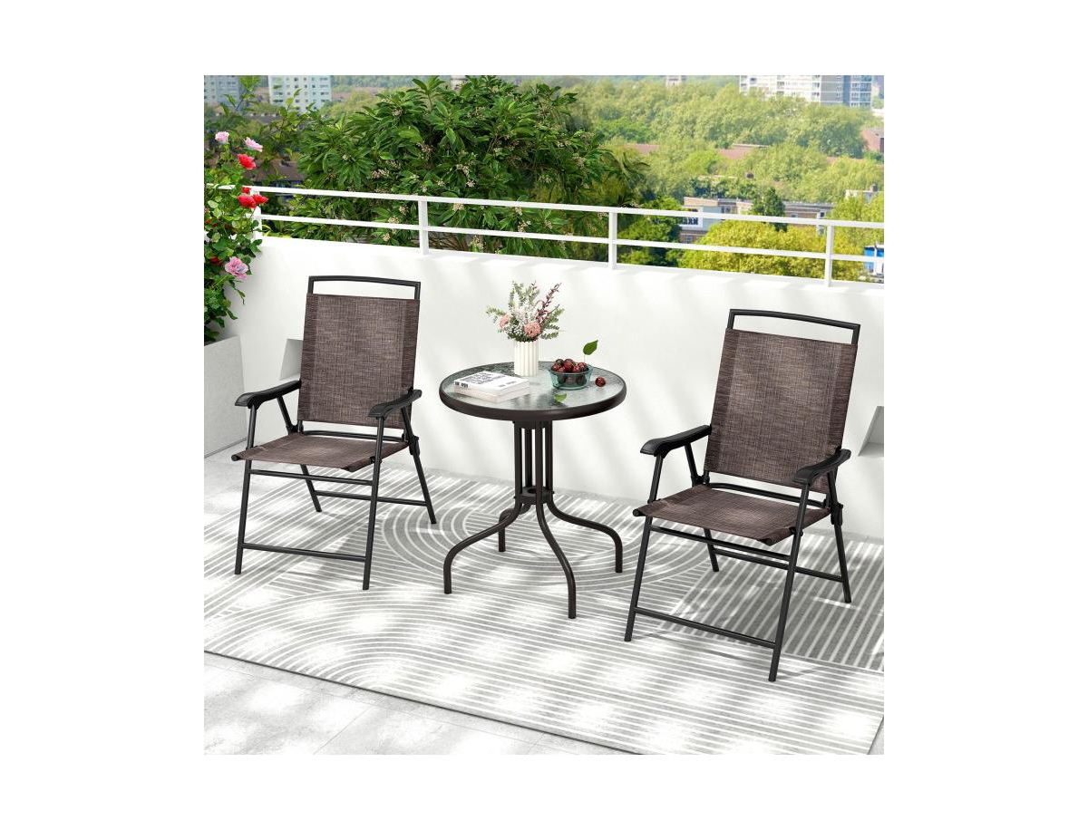 Click here for Boyel Living 3 Pieces Patio Round Table and Foldin... prices