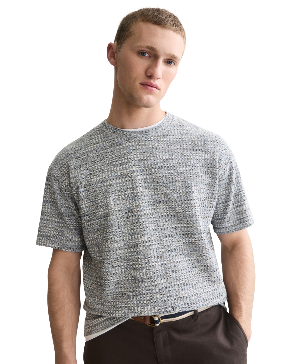 Click here for Scotch & Soda Mens Jacquard Regular-Fit T-Shirt -... prices