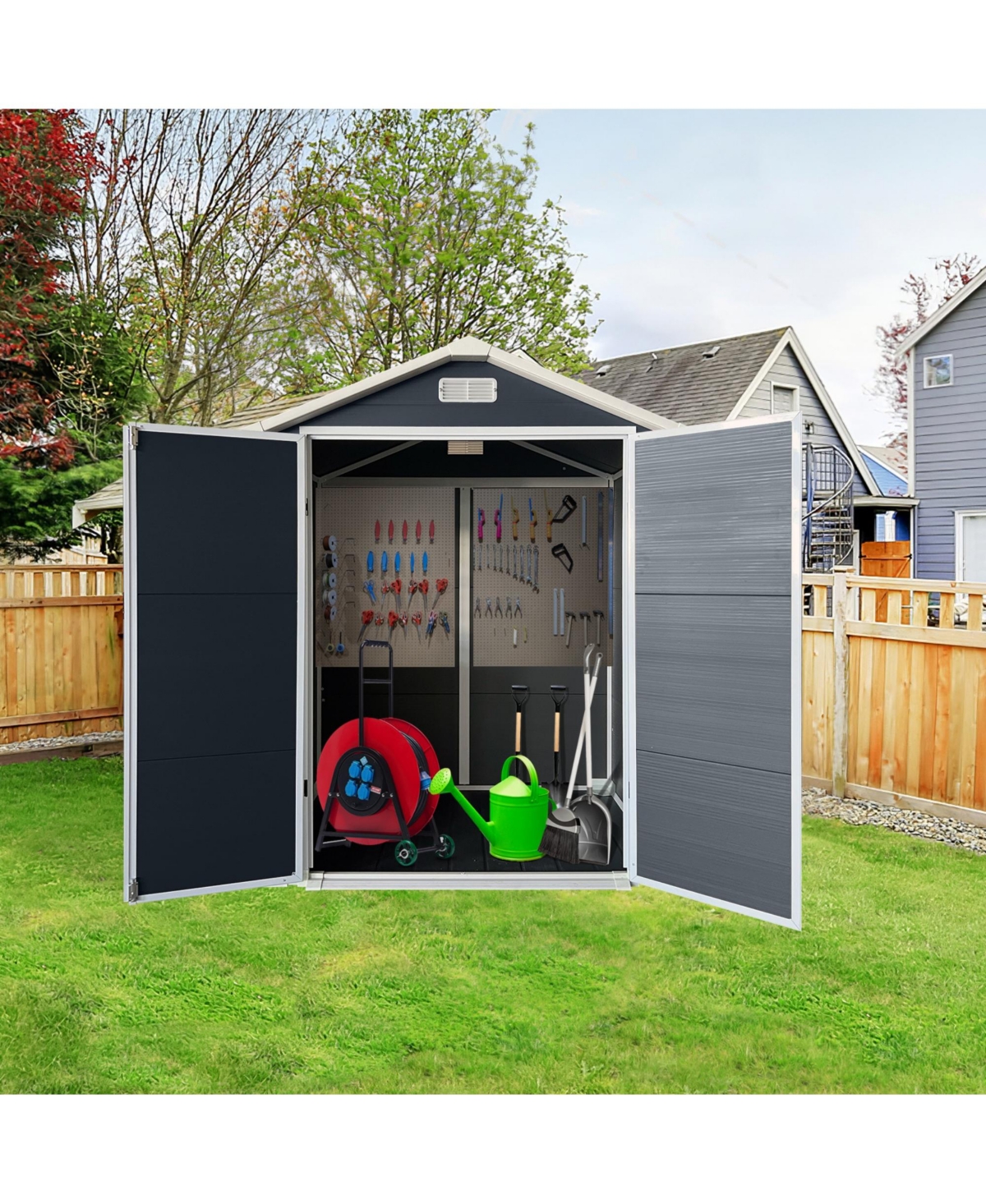 Click here for Clihome Plastic Outdoor Storage Shed with Floor an... prices