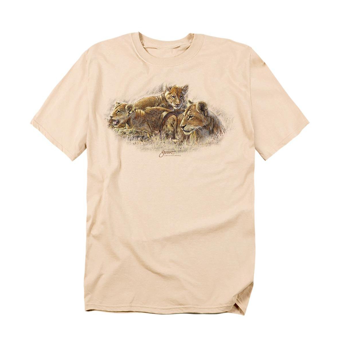 Click here for Wild Wings Mens Lion Cubs T Shirt - Cream prices