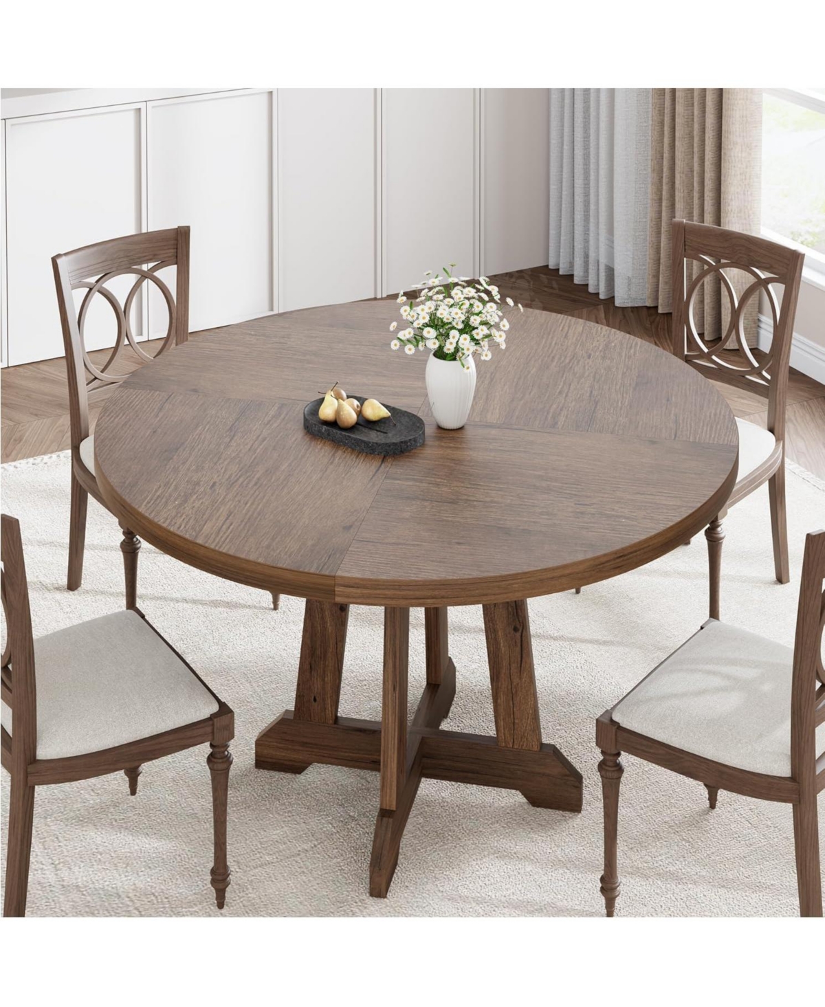 Click here for gaomon Round Dining Table for 4  47 Inch Farmhouse... prices