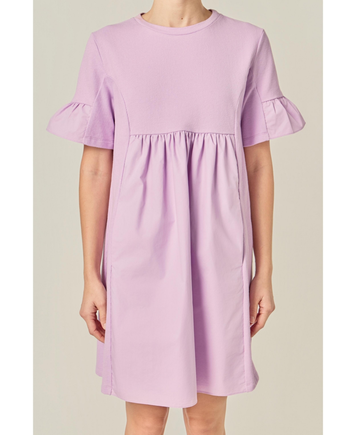 Click here for English Factory Womens Solid Mini Dress - Lilac prices
