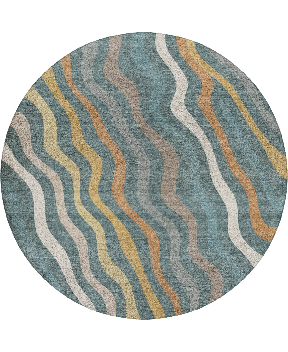 Click here for Dalyn Kenner KN4 8x8 Round Area Rug - Teal prices
