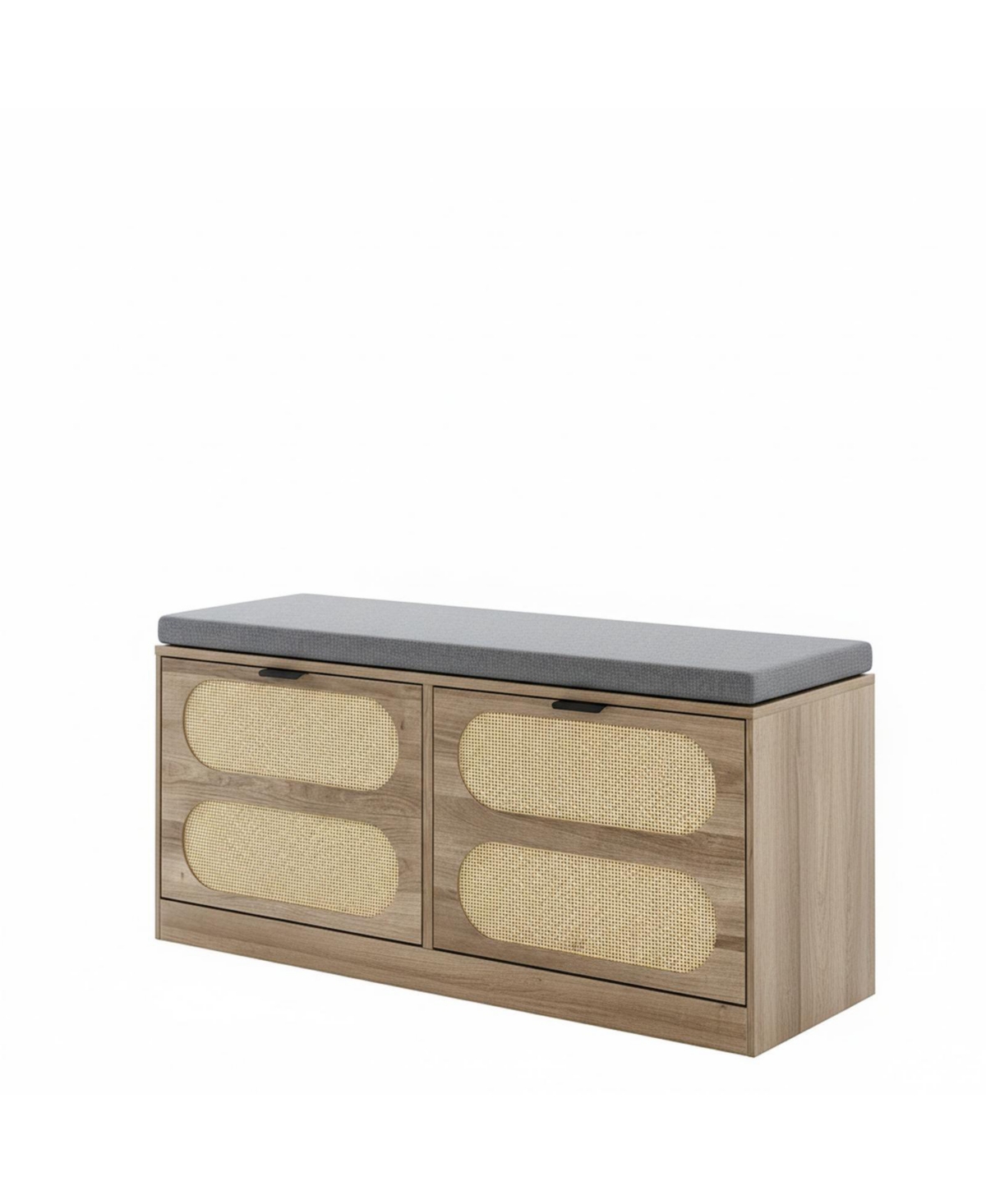 Click here for Yigii Rattan Storage Bench Cushion Coat Rack 2 Fli... prices