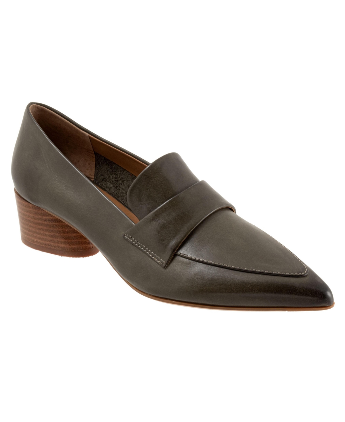Click here for Eos Footwear Womens Hatena Loafer - Dark olive prices