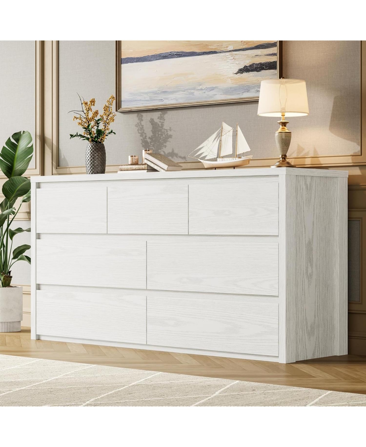 Click here for gaomon 7 Drawer Wood Dresser for Bedroom  Wide Mod... prices