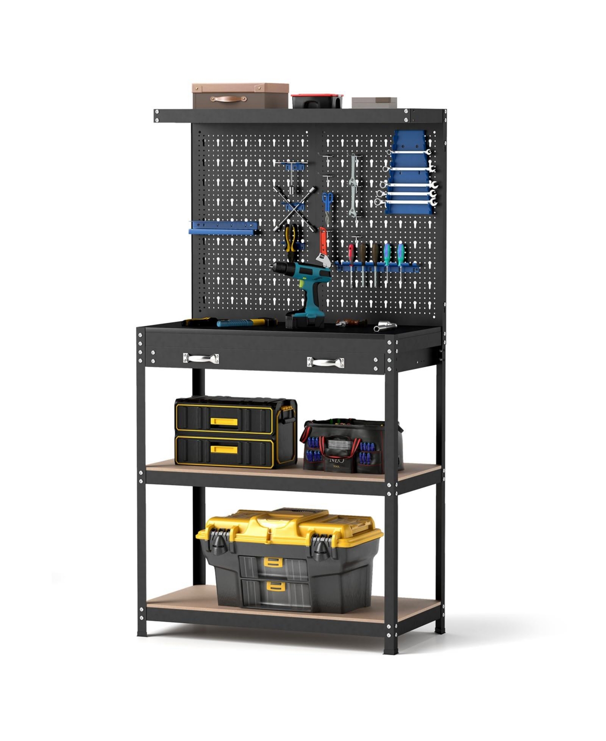 Click here for Mecale Tool Storage Workbench with Pegboard with 1... prices