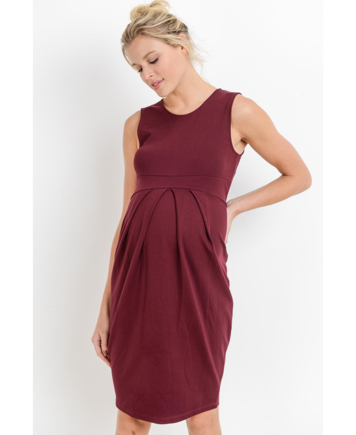 Click here for Hello Miz Maternity Sleeveless Pleated Bodycon Dre... prices