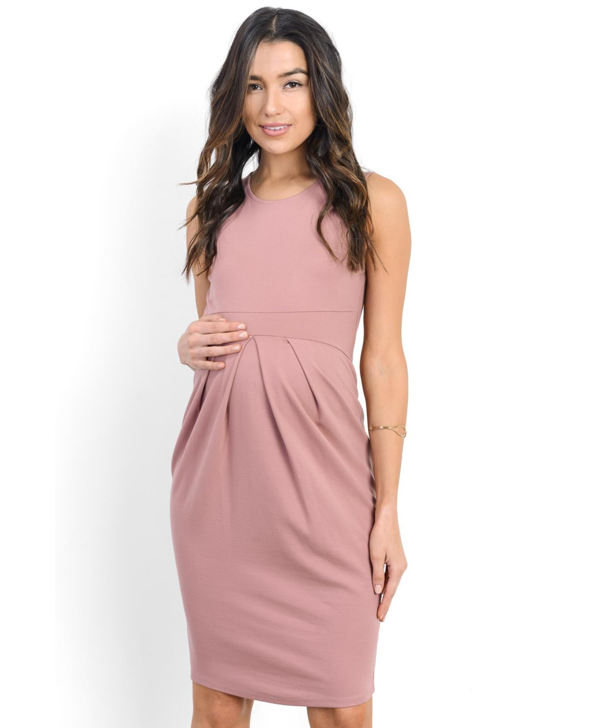 Click here for Hello Miz Maternity Sleeveless Pleated Bodycon Dre... prices