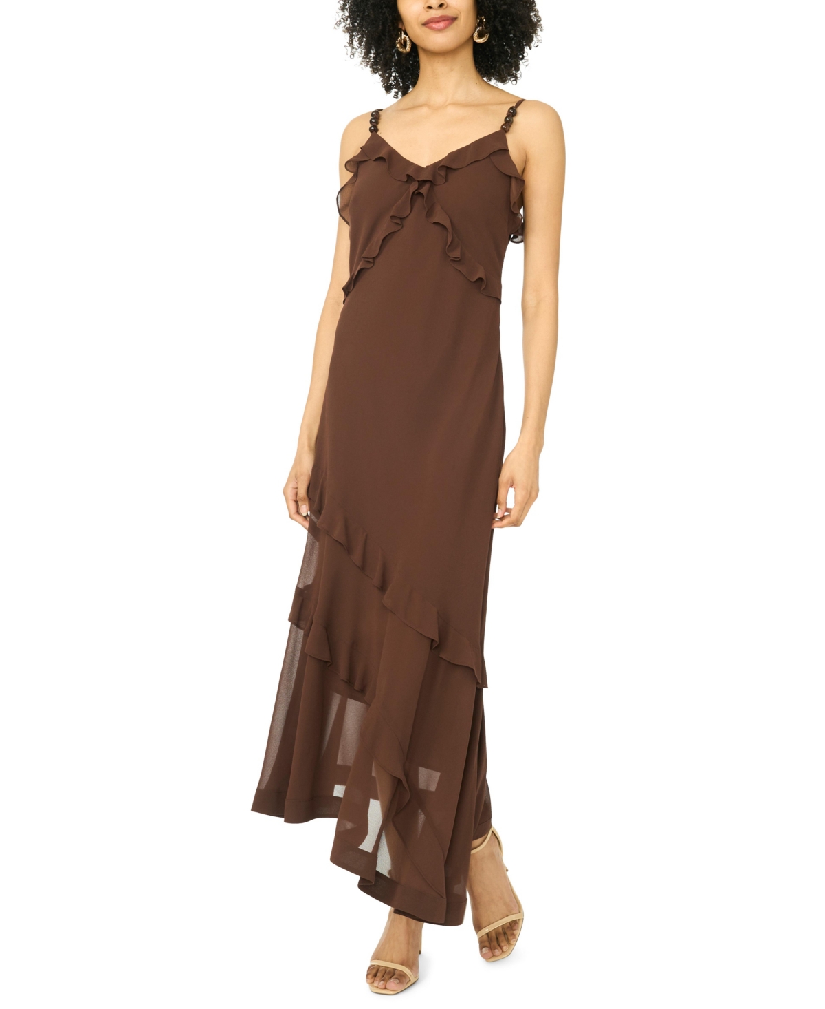 Click here for 1.state Womens V-Neck Beaded & Knot Detail Maxi Dr... prices