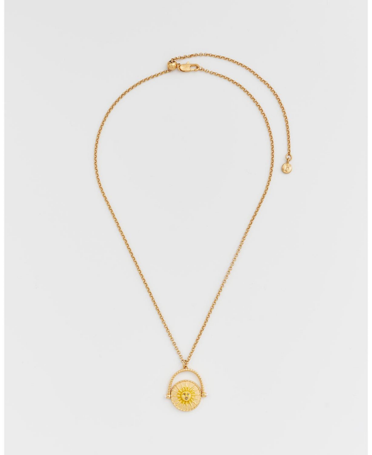Click here for Fable England Gold Sun and Moon Spinner Necklace -... prices