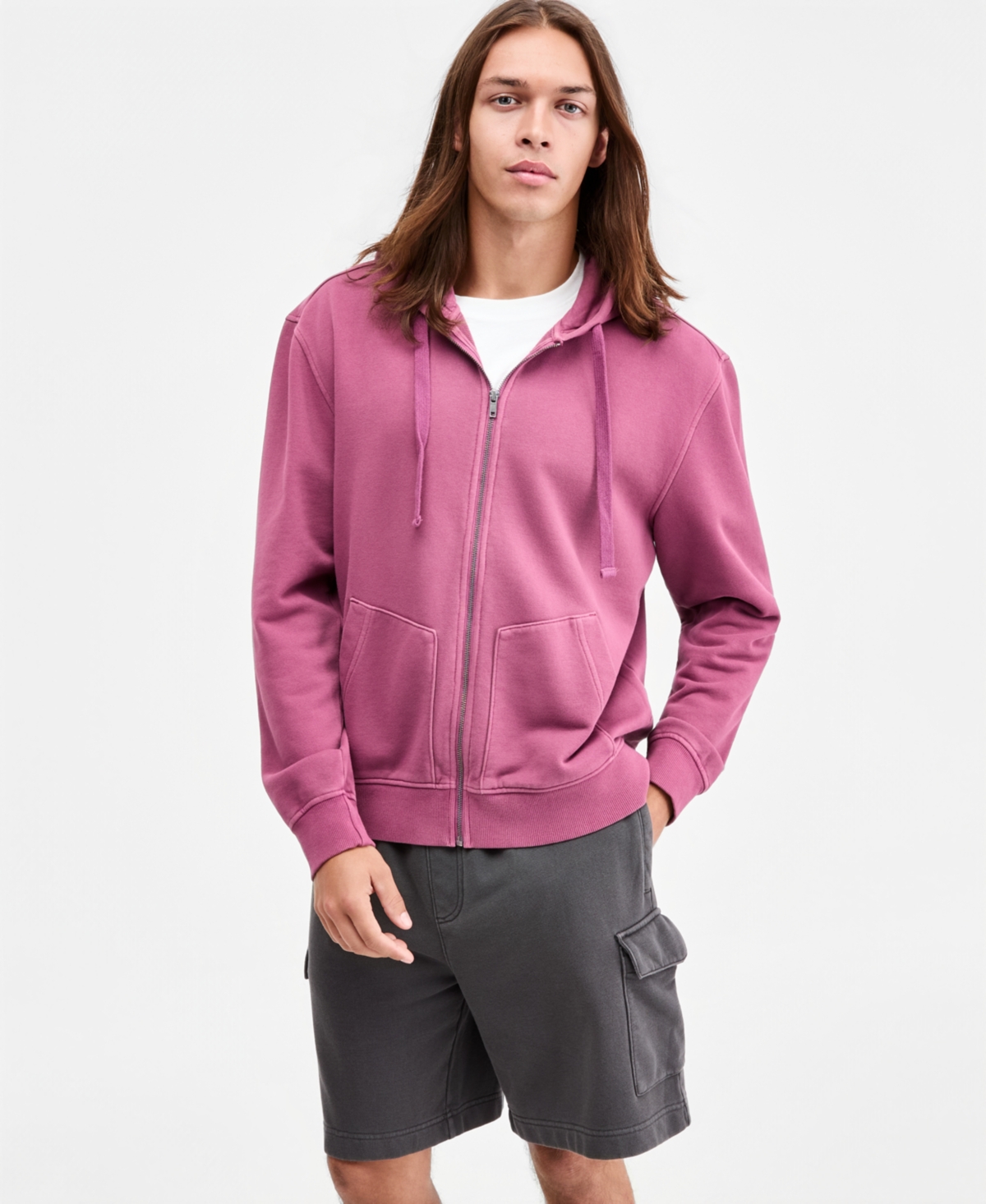 Click here for Sun + Stone Mens Explore Graphic Zipper Hooded Swe... prices