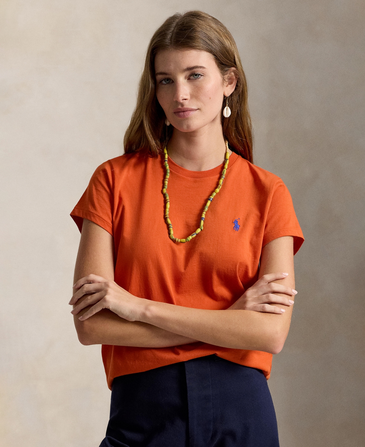 Click here for Polo Ralph Lauren Womens Crew Neck T-Shirt - Colle... prices