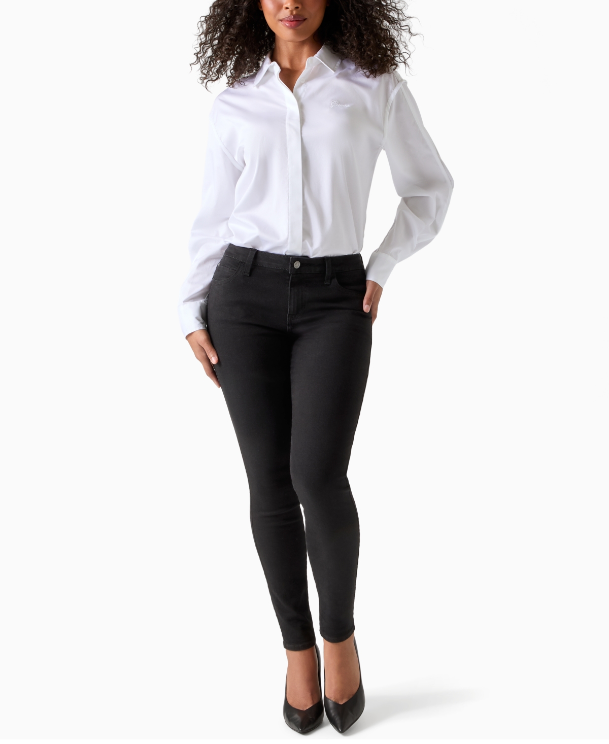 Click here for Guess Womens Mid-Rise Sexy Curve Skinny Jeans - Ca... prices