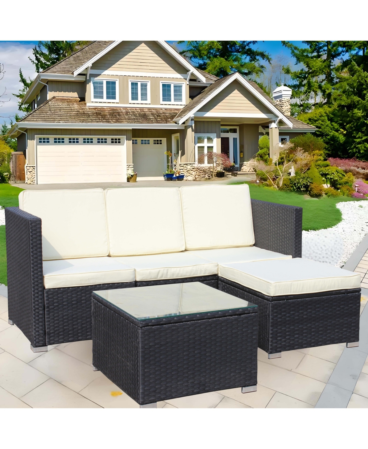 Click here for Clihome 5 Piece Pe Rattan Patio Furniture Set  Out... prices