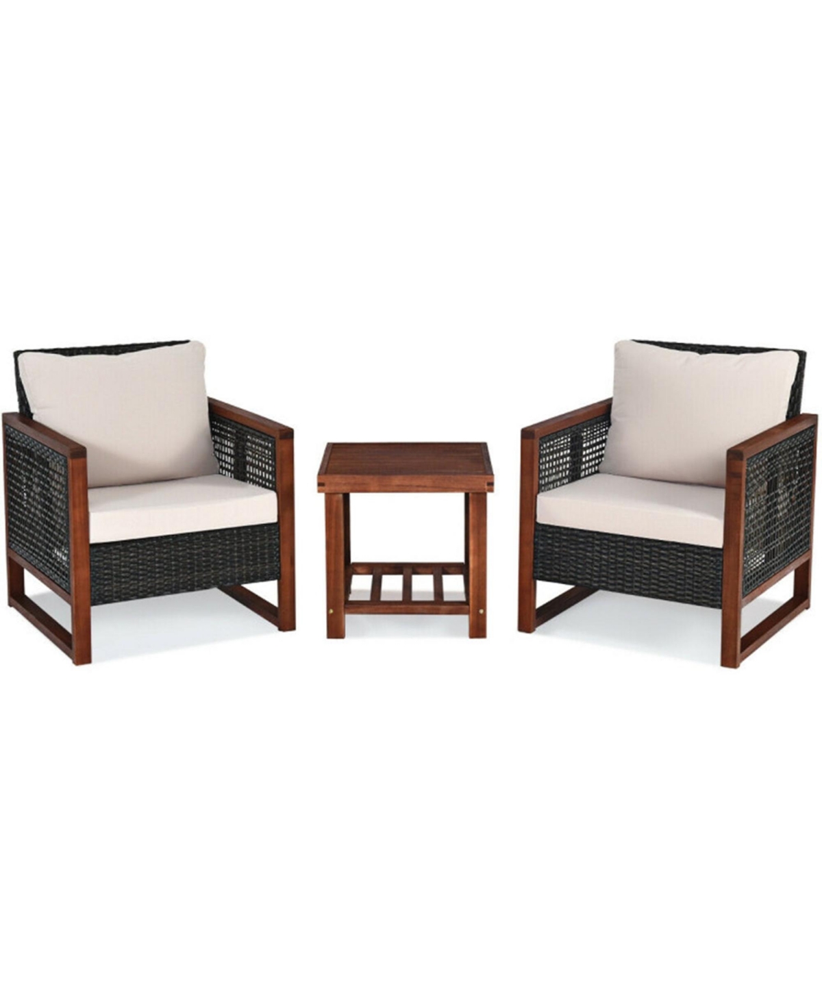 Click here for Clihome 3 Pieces Acacia Wood Patio Furniture Set w... prices