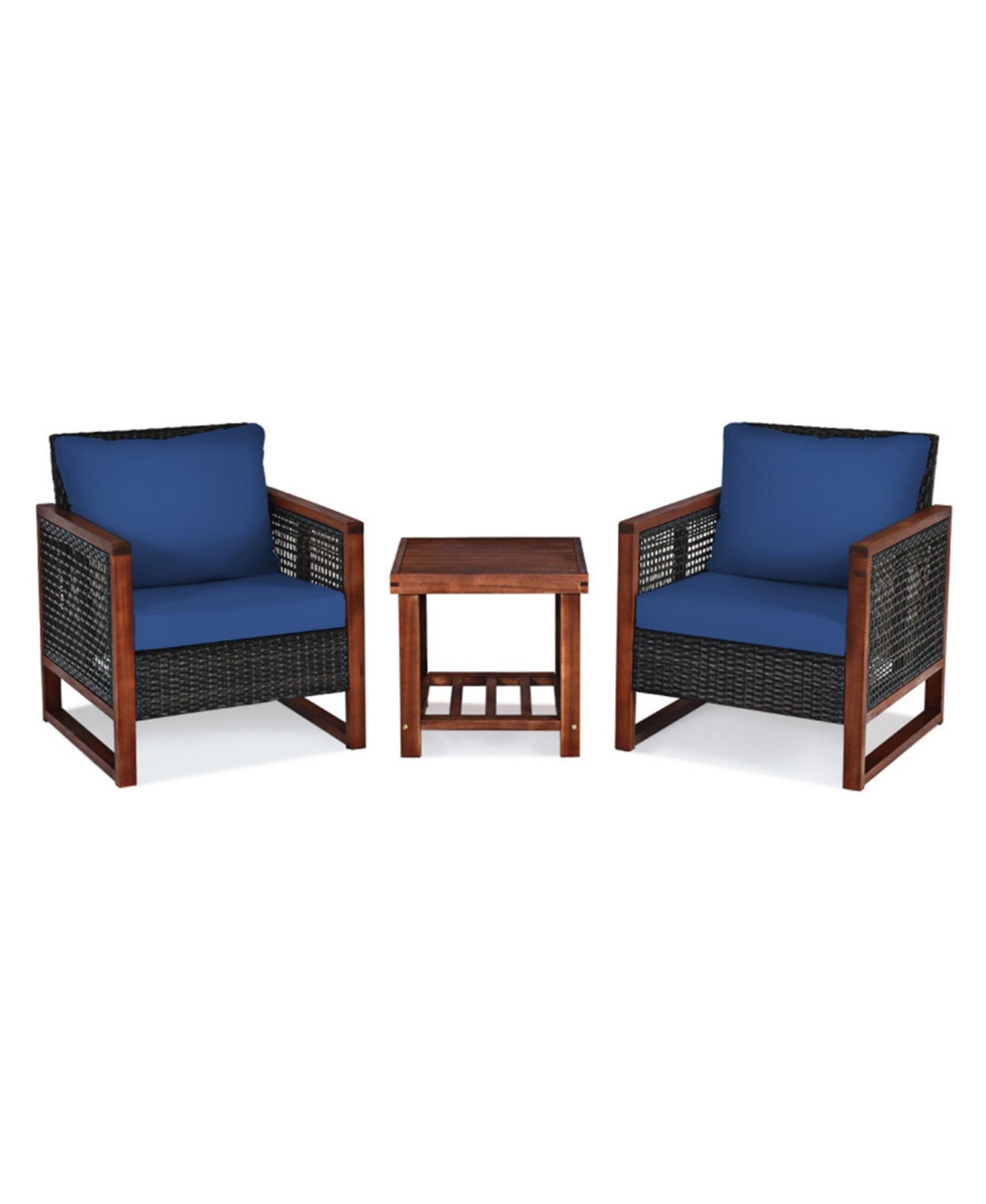 Click here for Clihome 3 Pieces Acacia Wood Patio Furniture Set w... prices