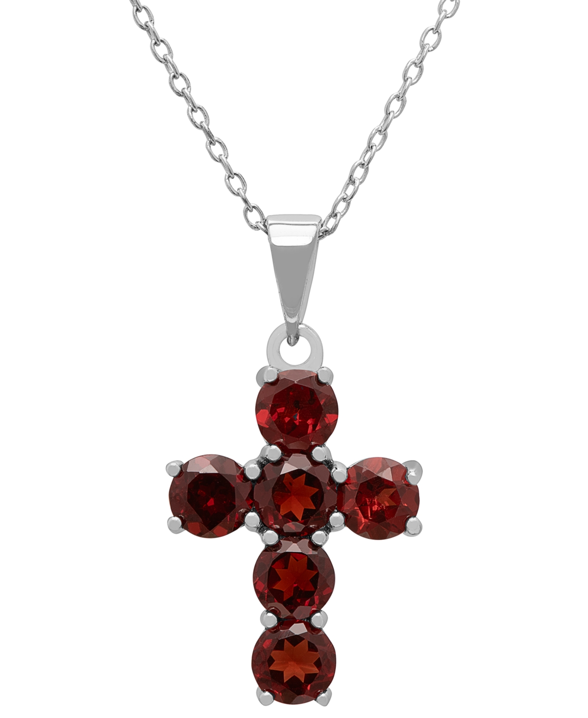 Click here for Macys Garnet (3.60 ct. t.w.) Cross Pendant Necklac... prices