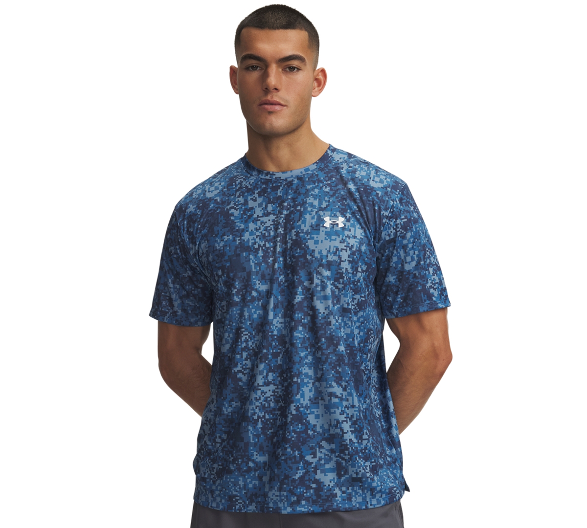 Click here for Under Armour Mens Tech Printed T-Shirt - Aegean Bl... prices