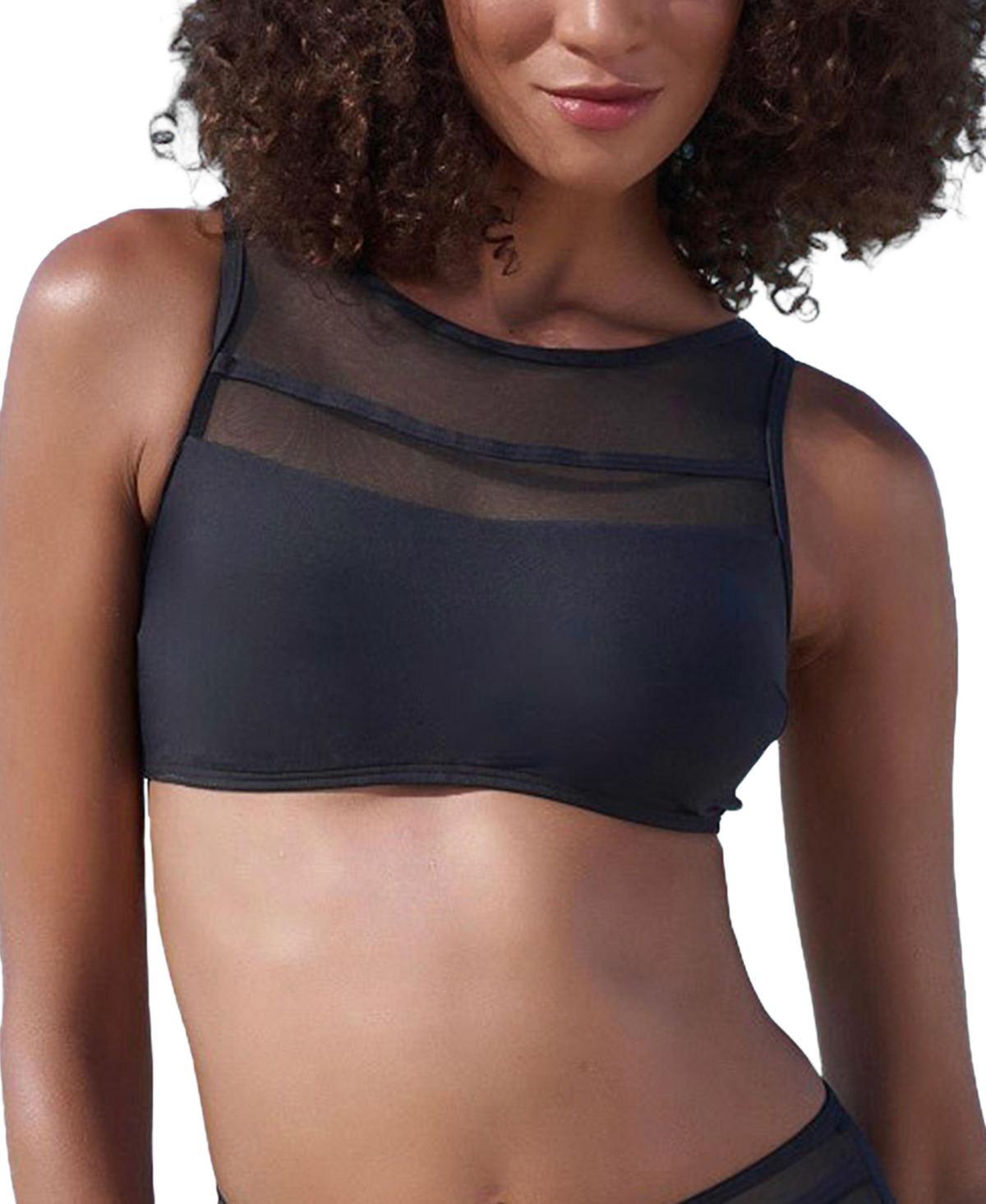Click here for Lascana Womens Scoop Neck Mesh Detail Bikini Swims... prices