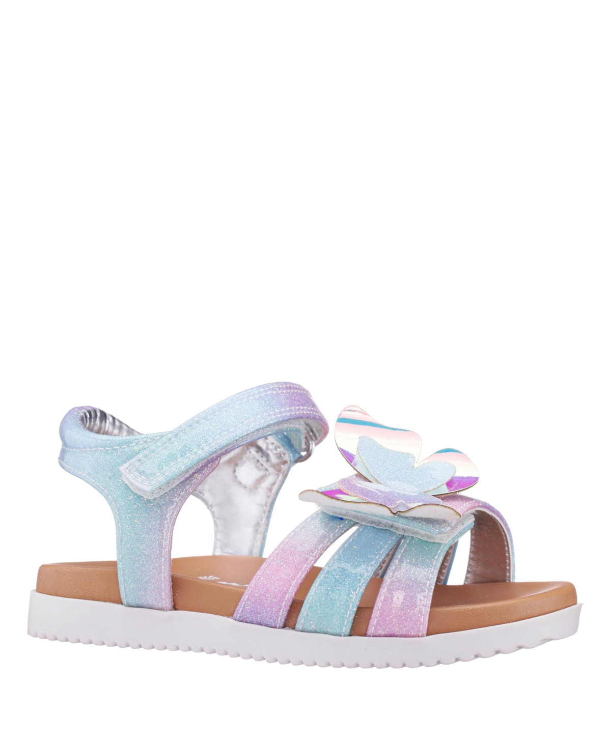 Click here for Nina Girls Branty Footbed Sandal - Pastel multi prices