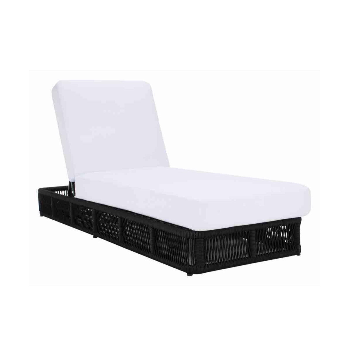 Click here for Augusta Home Gillian Chaise Lounge - Black/white prices