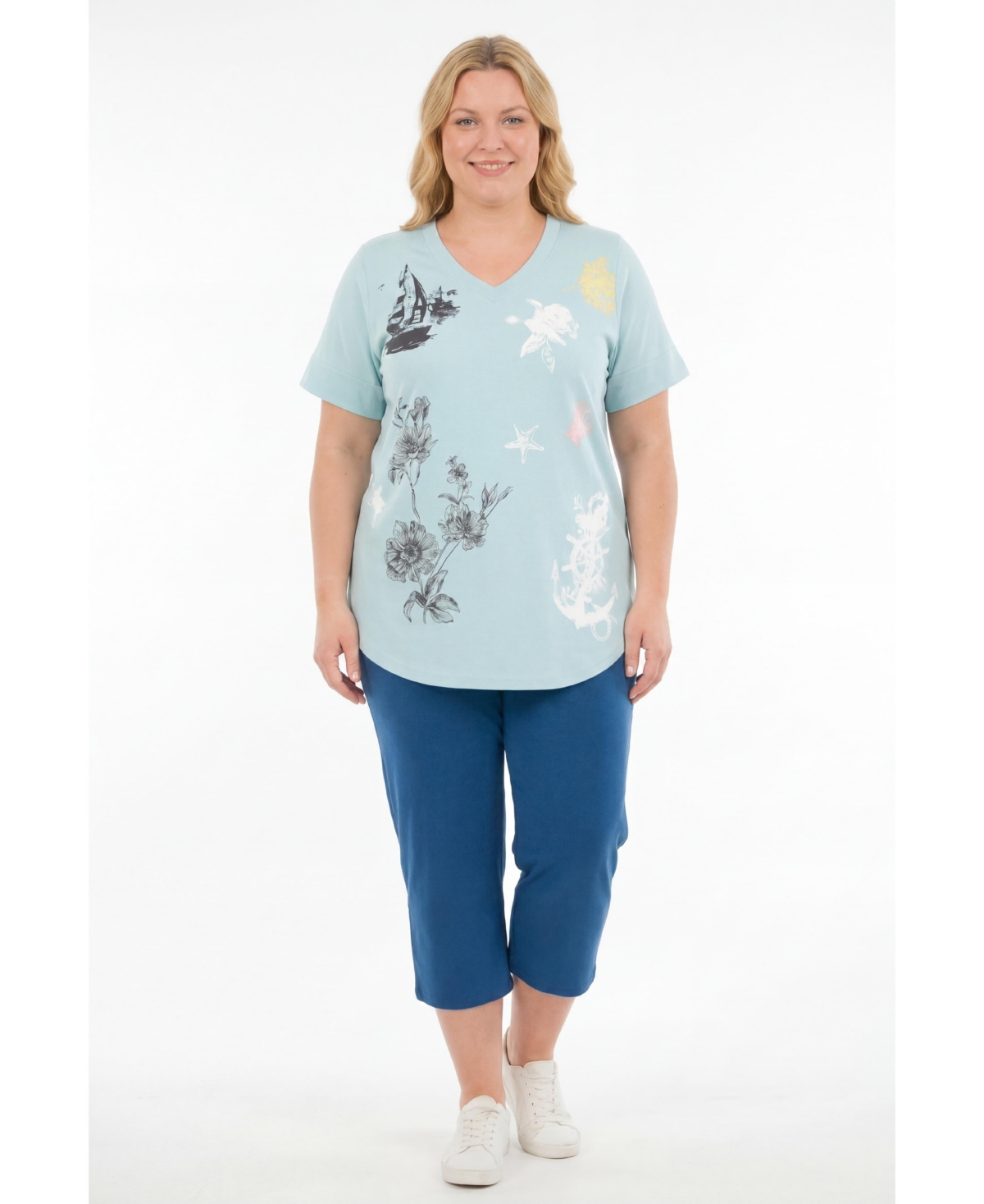Click here for Woman Within Womens Within Two-Piece V-Neck Tunic... prices