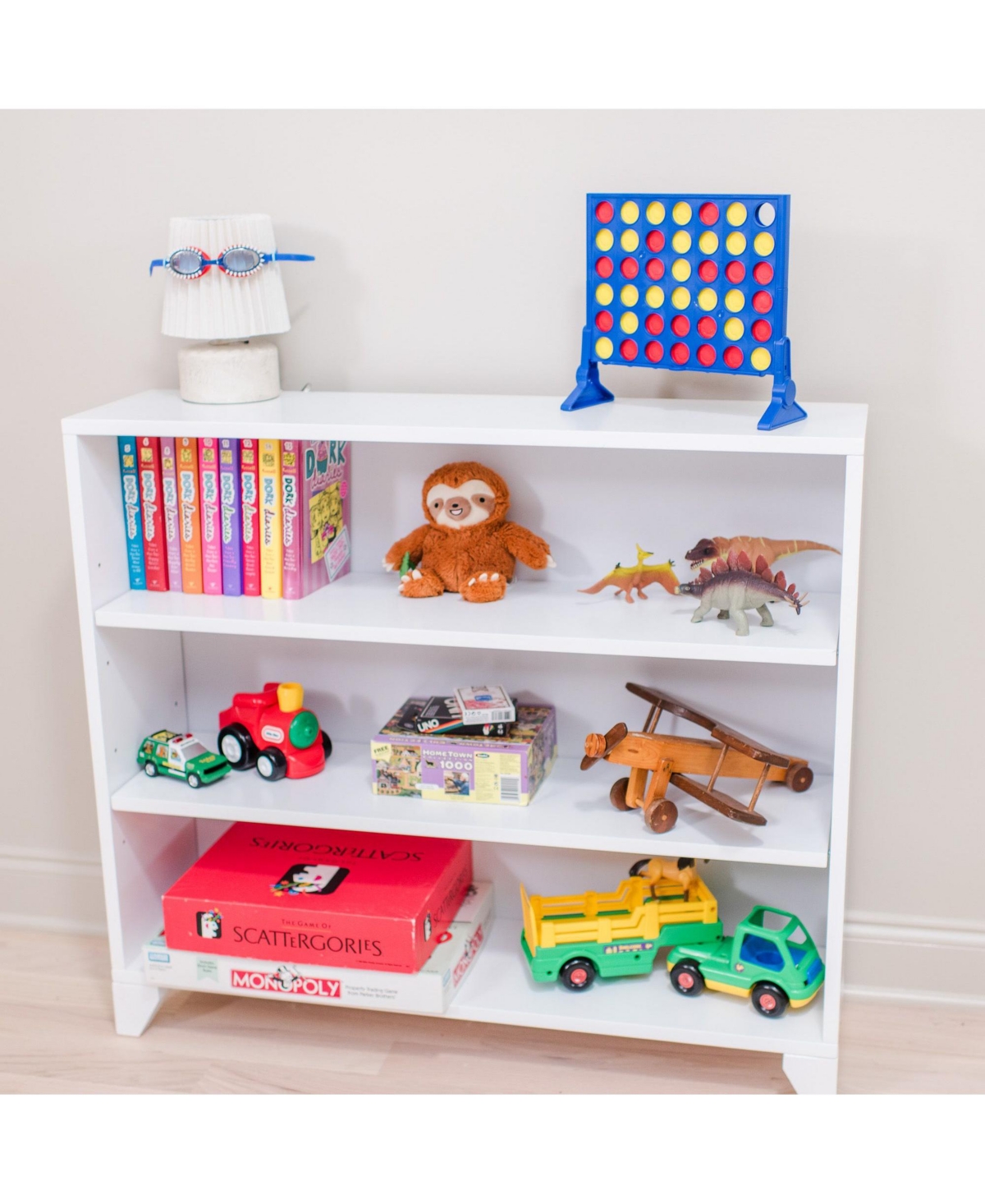 Click here for Max & Lily Classic 3-Shelf Bookcase  Solid Wood Bo... prices