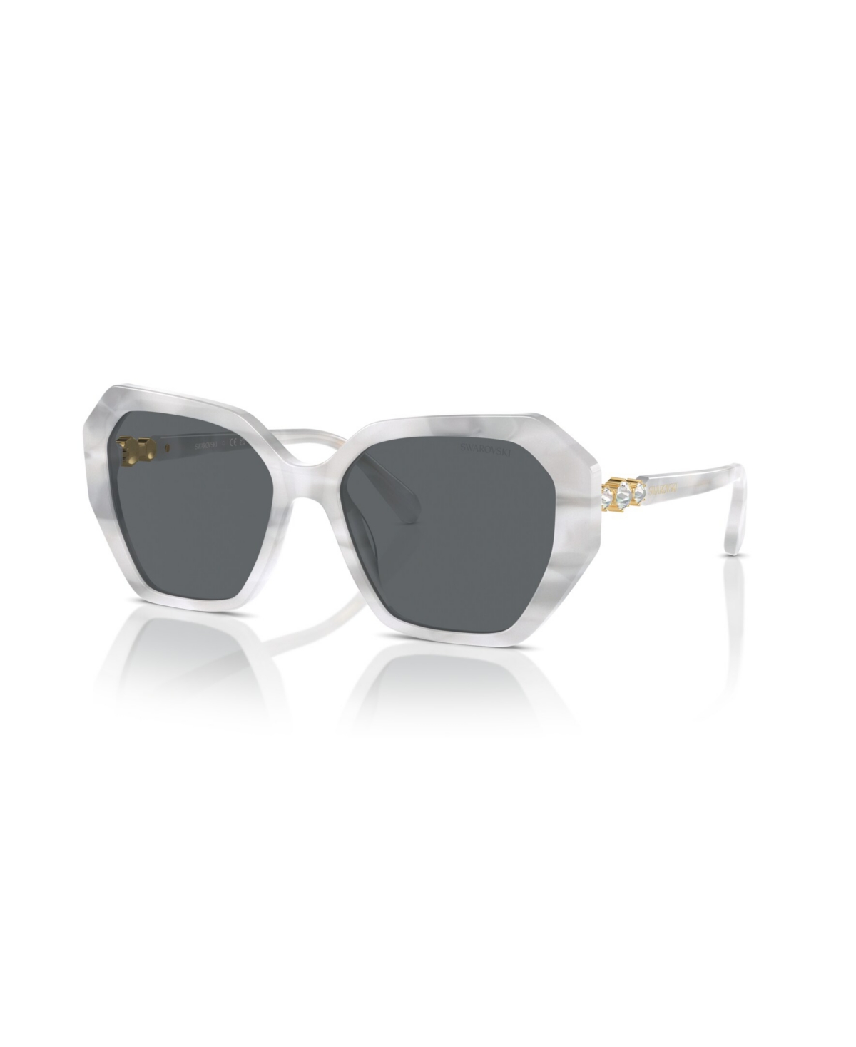 Click here for Swarovski Womens Geometric Sunglasses  SK6017 - Wh... prices