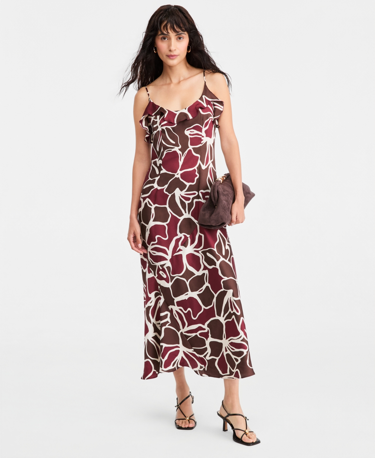 Click here for Emme Marella Emmottuso Ruffled Printed Twill Dress... prices