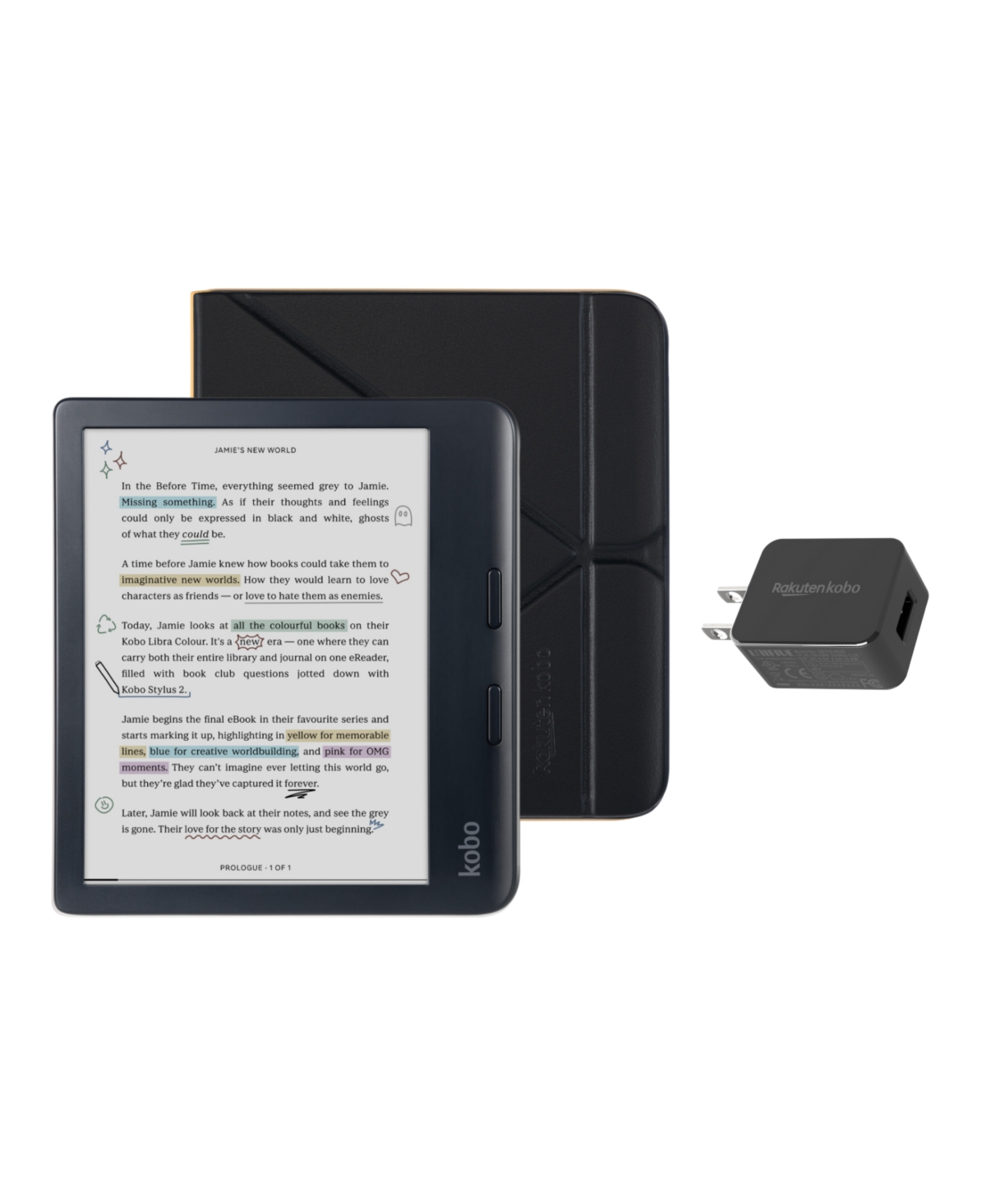 Click here for Kobo Libra 32GB Colour eReader with SleepCover Cas... prices