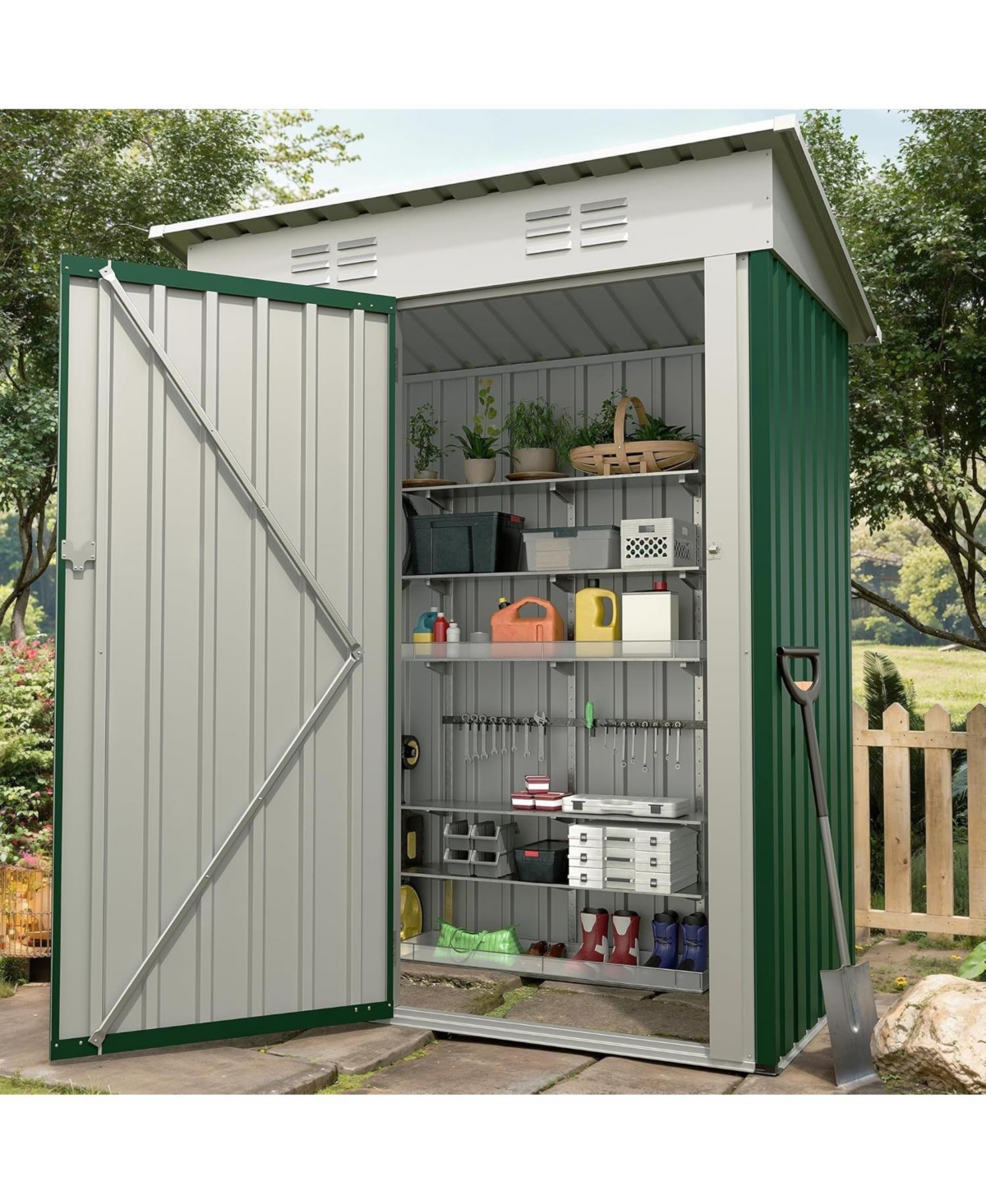 Click here for gaomon Outdoor Metal Storage Shed  Garden Tool Met... prices