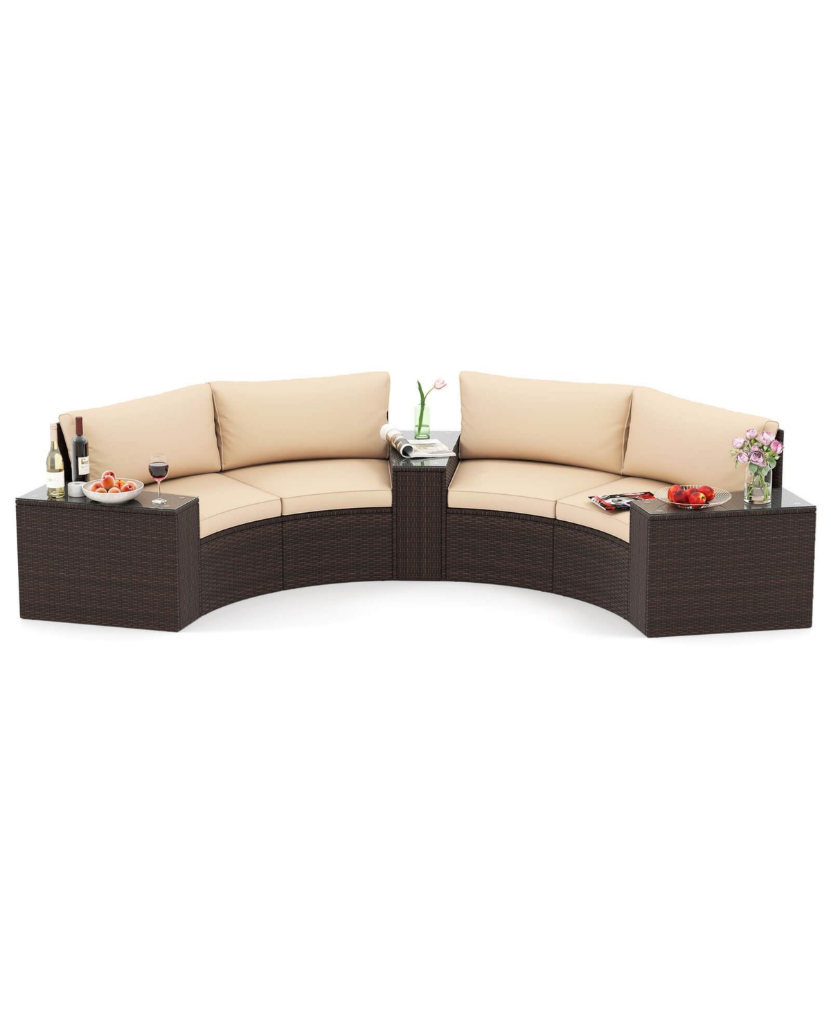 Click here for Gymax Set Of 5 Patio Furniture Set w/Tempered Glas... prices