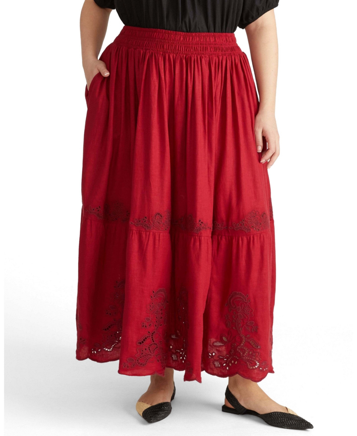 Click here for Universal Standard Plus Size Tosca Embroidered Lin... prices