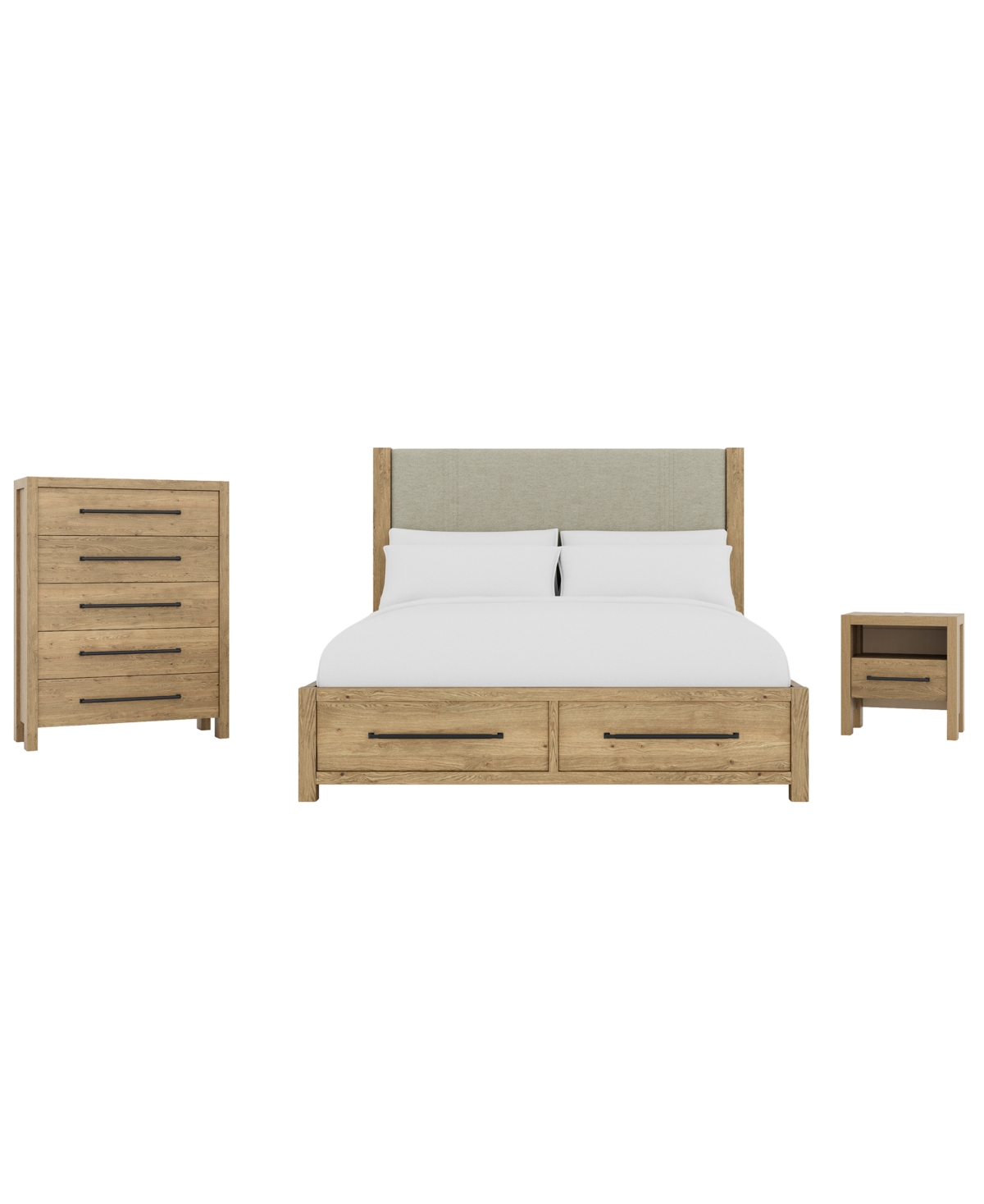 Click here for Davie King Storage 3-Piece Set (Panel Bed  Chest &... prices