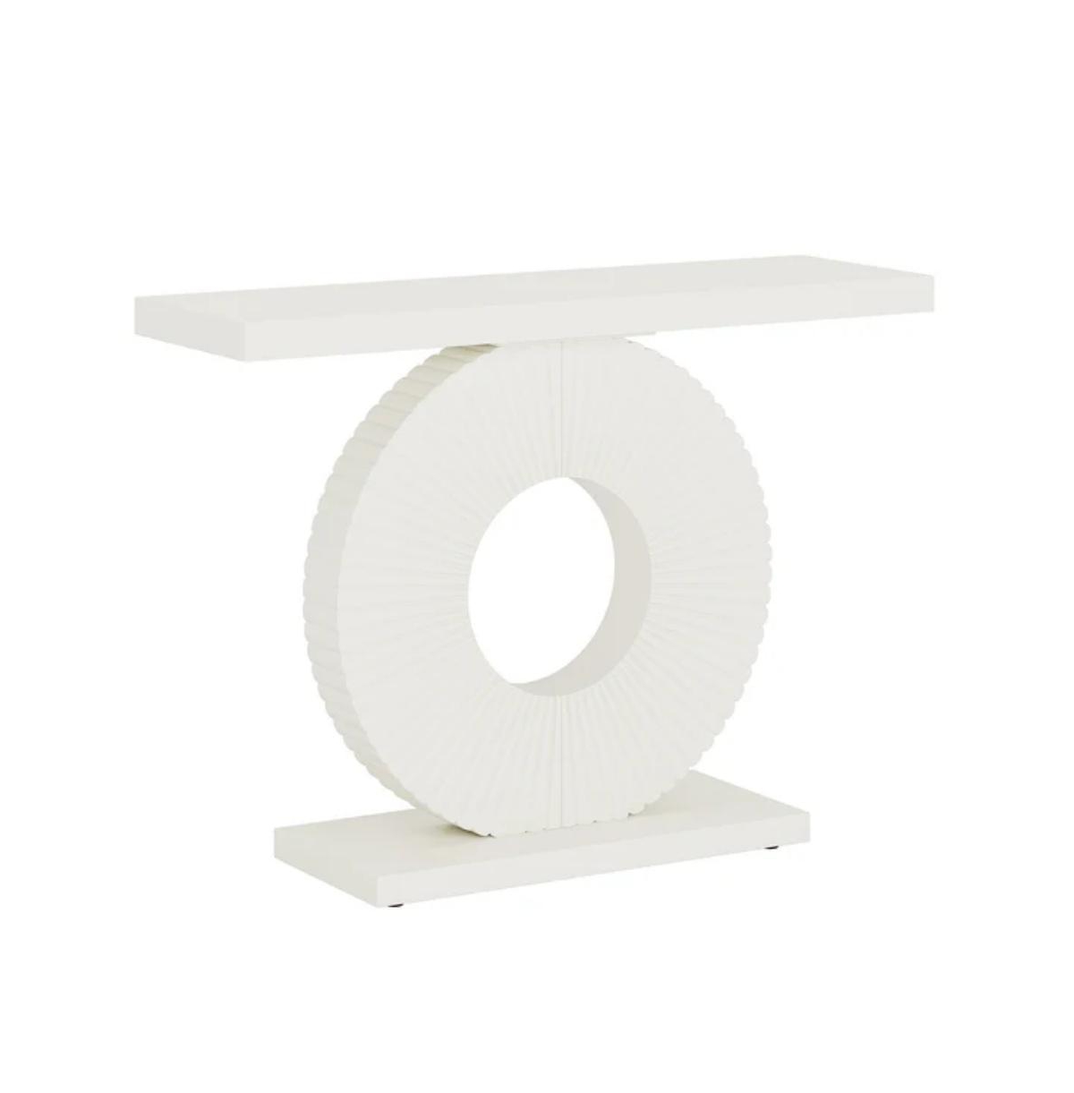 Click here for Slickblue Modern Console Table with Geometric Base... prices