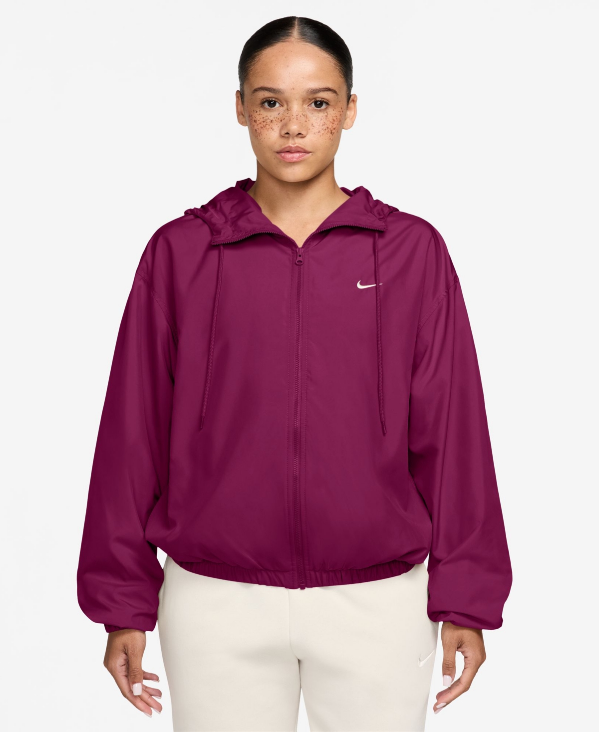 Click here for Nike Womens Uv Hooded Jacket - True Berry/Sail prices