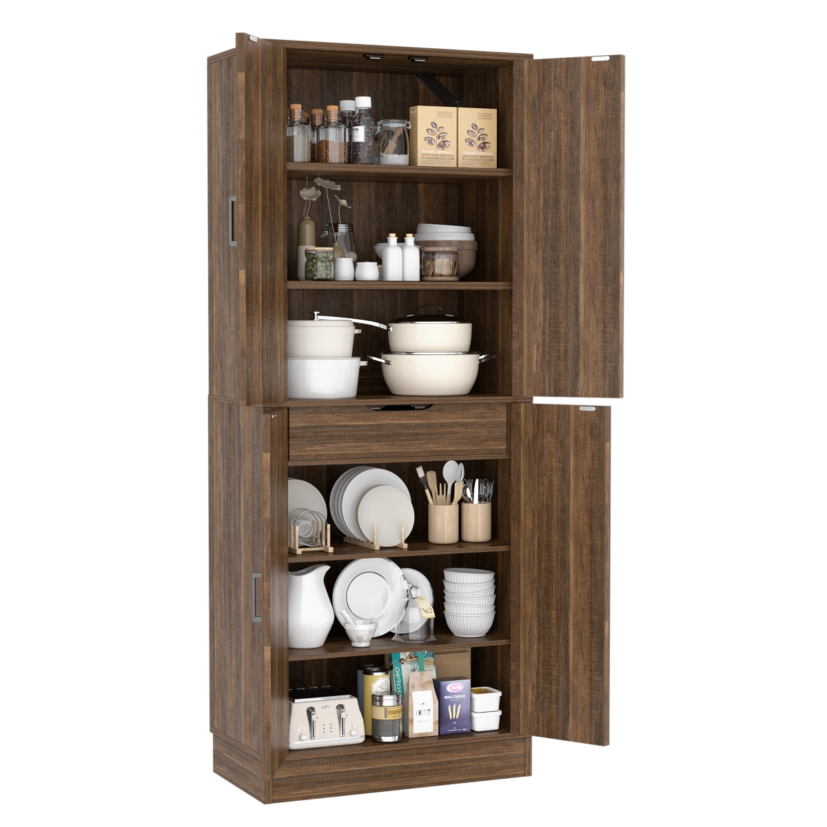 Click here for Aheaplus 71 Freestanding Kitchen Pantry Cabinet wi... prices