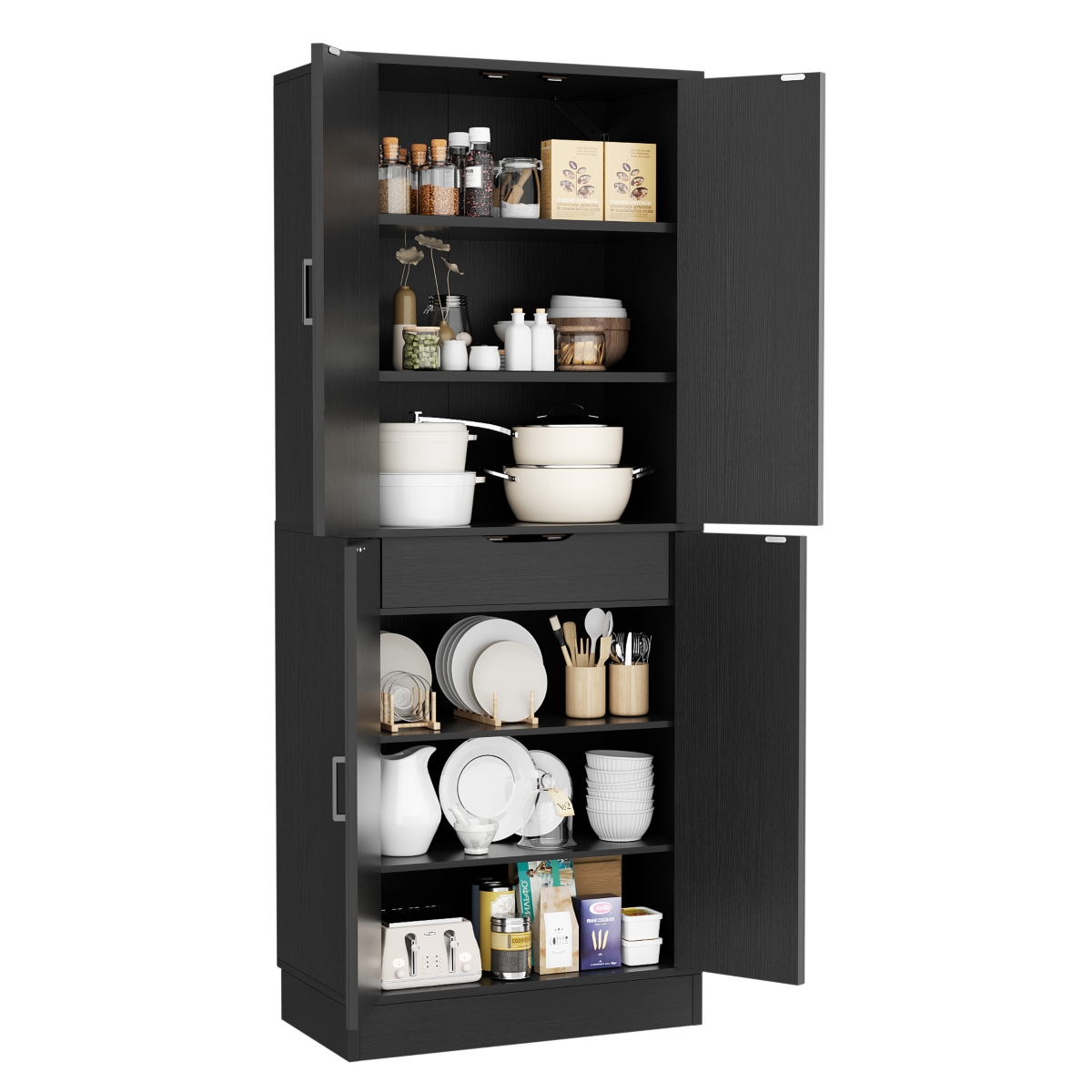 Click here for Aheaplus 71 Freestanding Kitchen Pantry Cabinet wi... prices