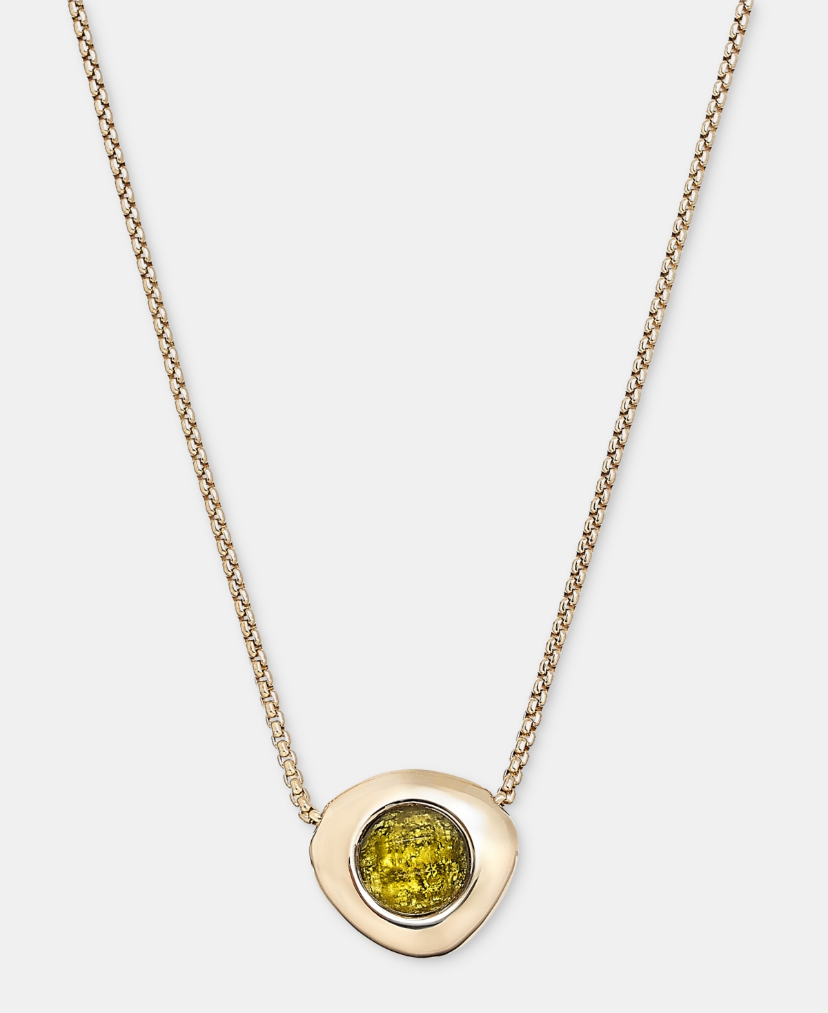 Click here for Anne Klein Stone Pebble Pendant Necklace  16 + 3 e... prices